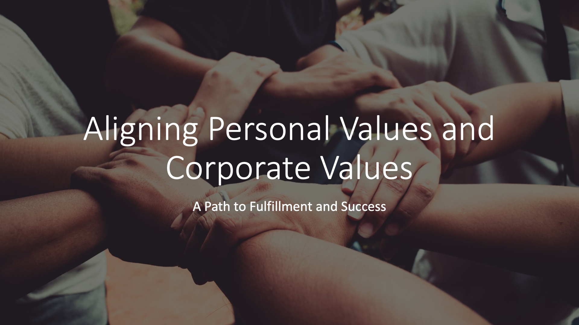 Aligning Personal Values and Corporate Values: A Path to Fulfillment and Success ...